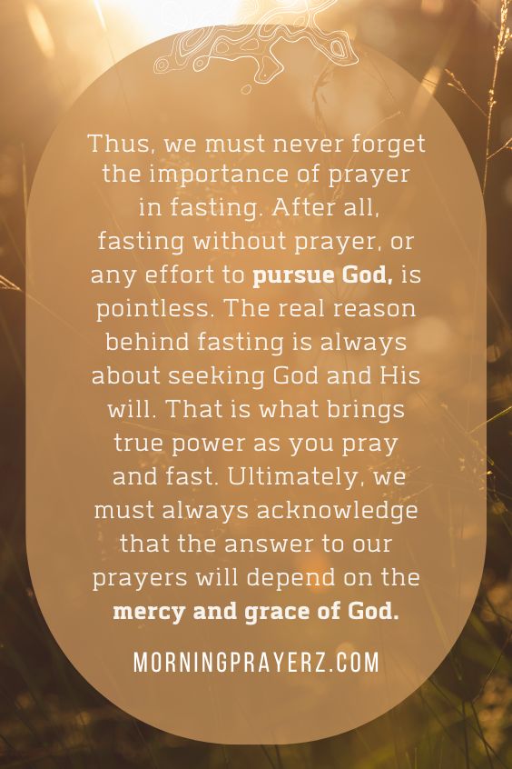 Morning Prayer During Fasting