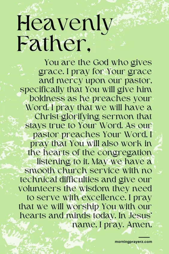 A Morning Prayer for Church Service