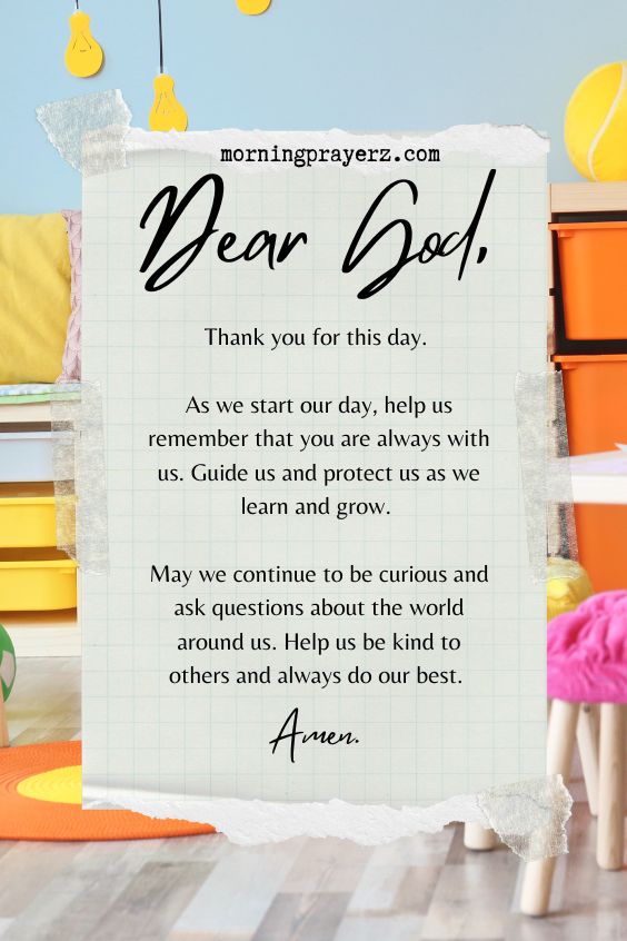 Morning Prayer for Preschool