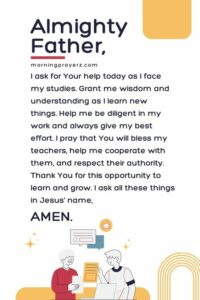 Morning Prayers for Class