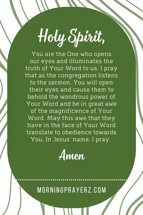 Morning Prayer For Church Service Lesson