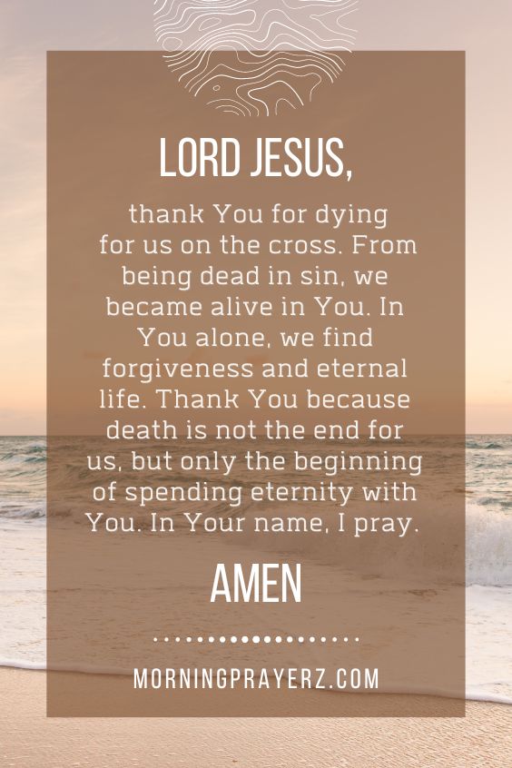 Morning Prayer For Comfort When Facing Death