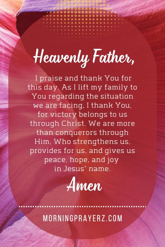 Morning Prayer For Family Victory