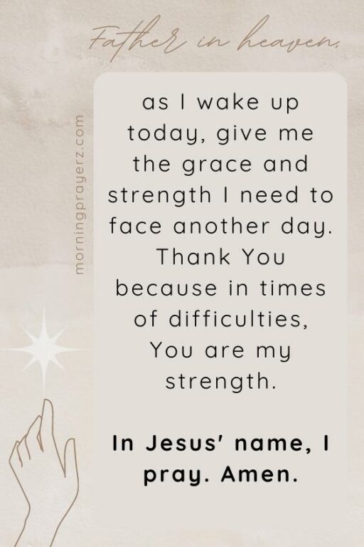 Morning Prayer For Grace And Strength