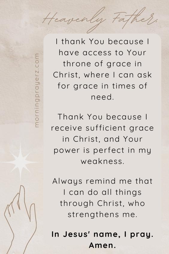 Morning Prayer For Grace And Strength