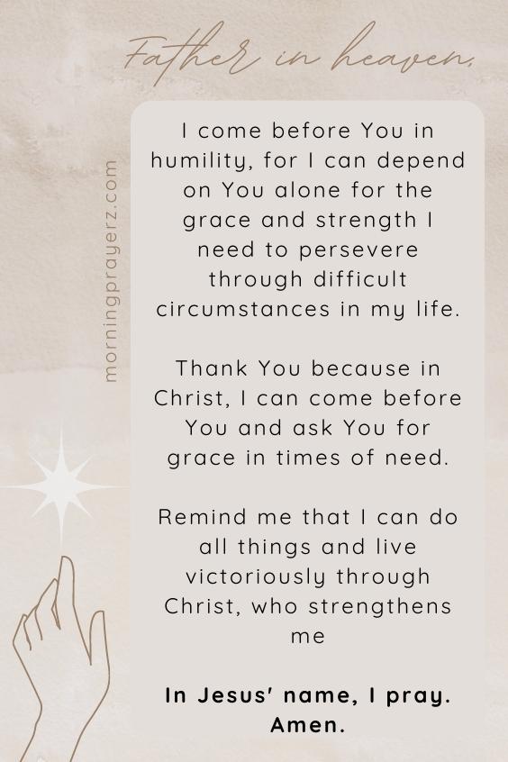 Morning Prayer For Grace And Strength