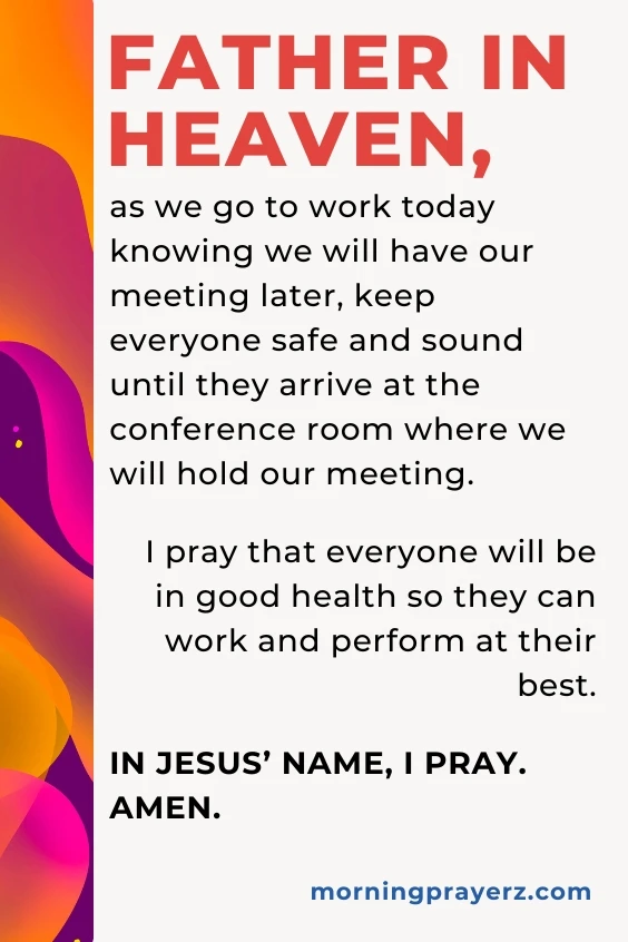 Morning Prayer For Entrepreneur’s Meeting