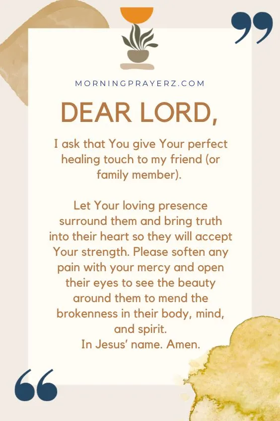 Morning Prayer For A Loved One’s Healing And Recovery