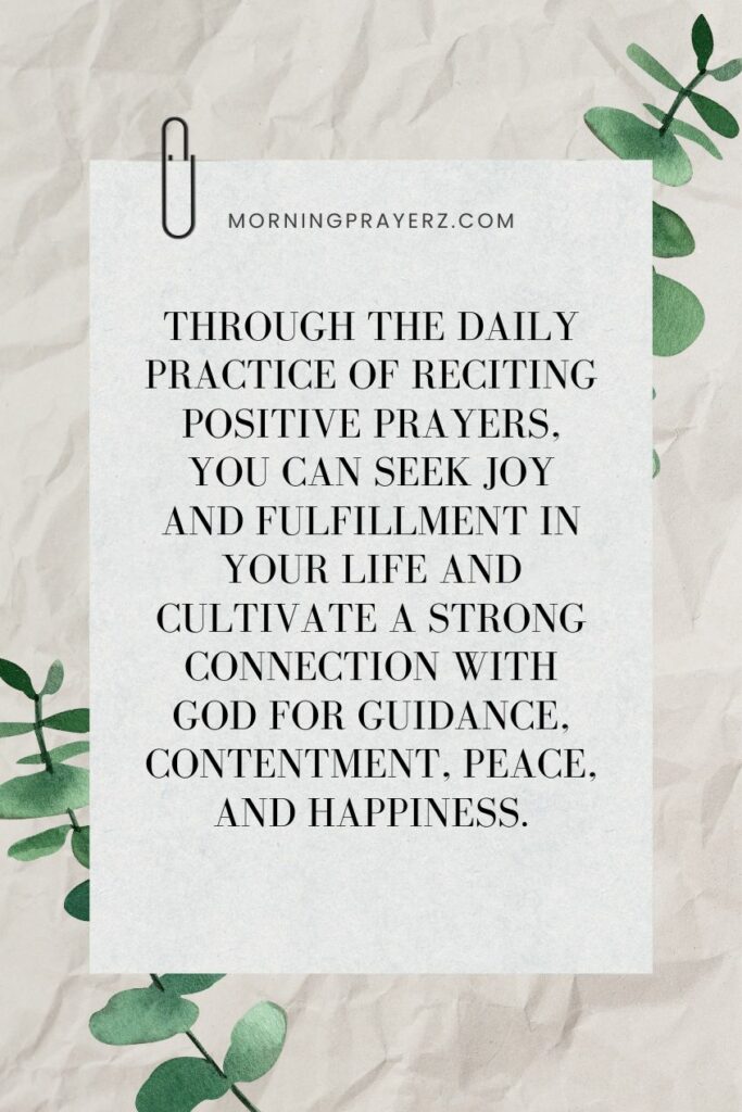 Morning Prayers for Finding Joy and Fulfillment in Everyday Life